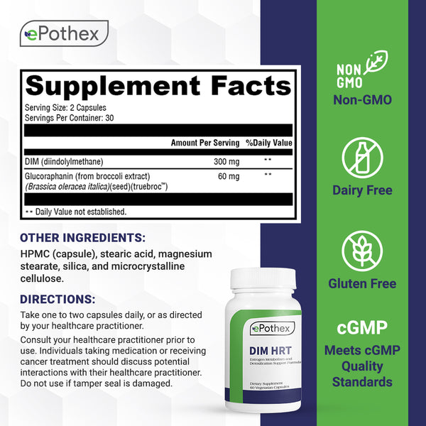 DIM HRT + SGS - Estrogen Metabolism - 60ct - ePothex