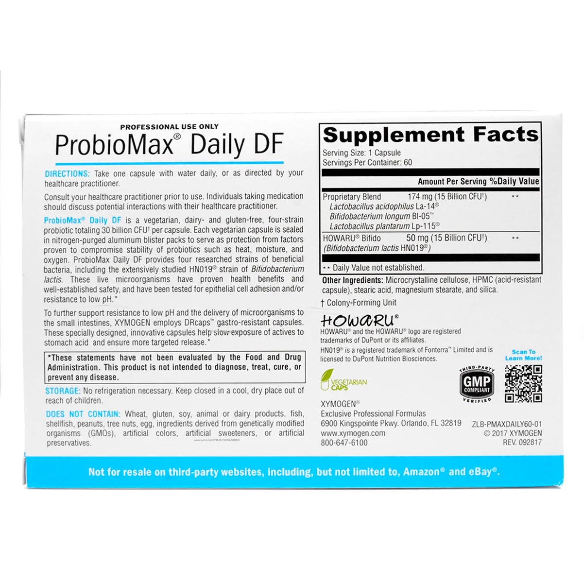 Probiomax Daily Df Xymogen 60 Capsules Epothex