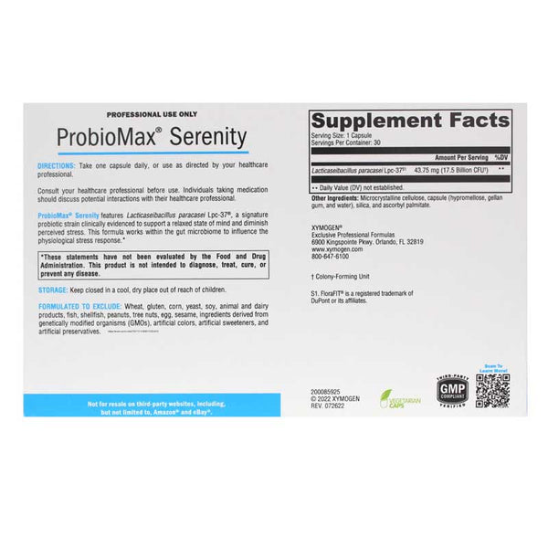 Xymogen ProbioMax Serenity - 30 Capsules - ePothex