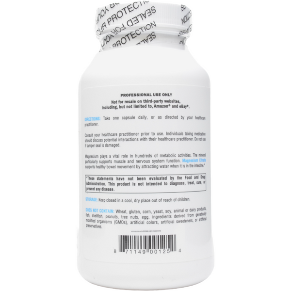 Magnesium Citrate 120 Capsules - Xymogen - ePothex